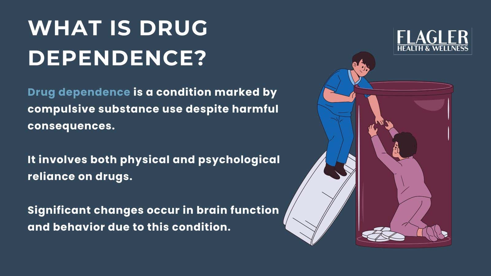 Drug Dependence: Symptom, Impact, Treatment and Prevention